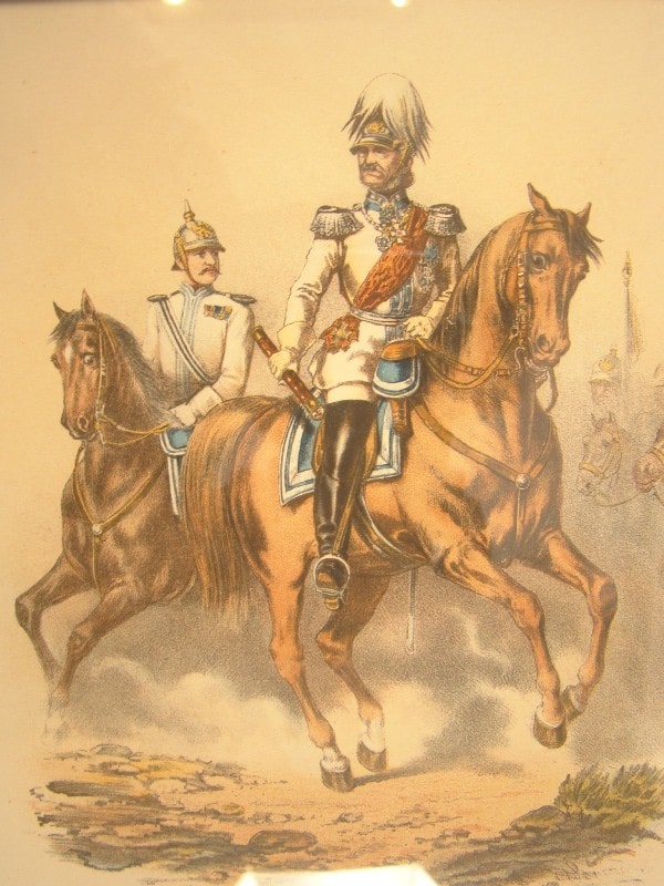 617 - NICE IMPERIAL GERMAN CUIRASSIER OFFICERS PRINT - Antiquefirearms